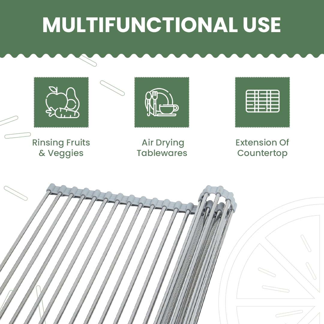 Kozy Over The Sink Dish Drying Rack - Dish Rack Over Sink & Drying Rack - Over The Sink Dish Drainer Drying Rack - Dish Drying Rack for Kitchen Counter Sink Accessories
