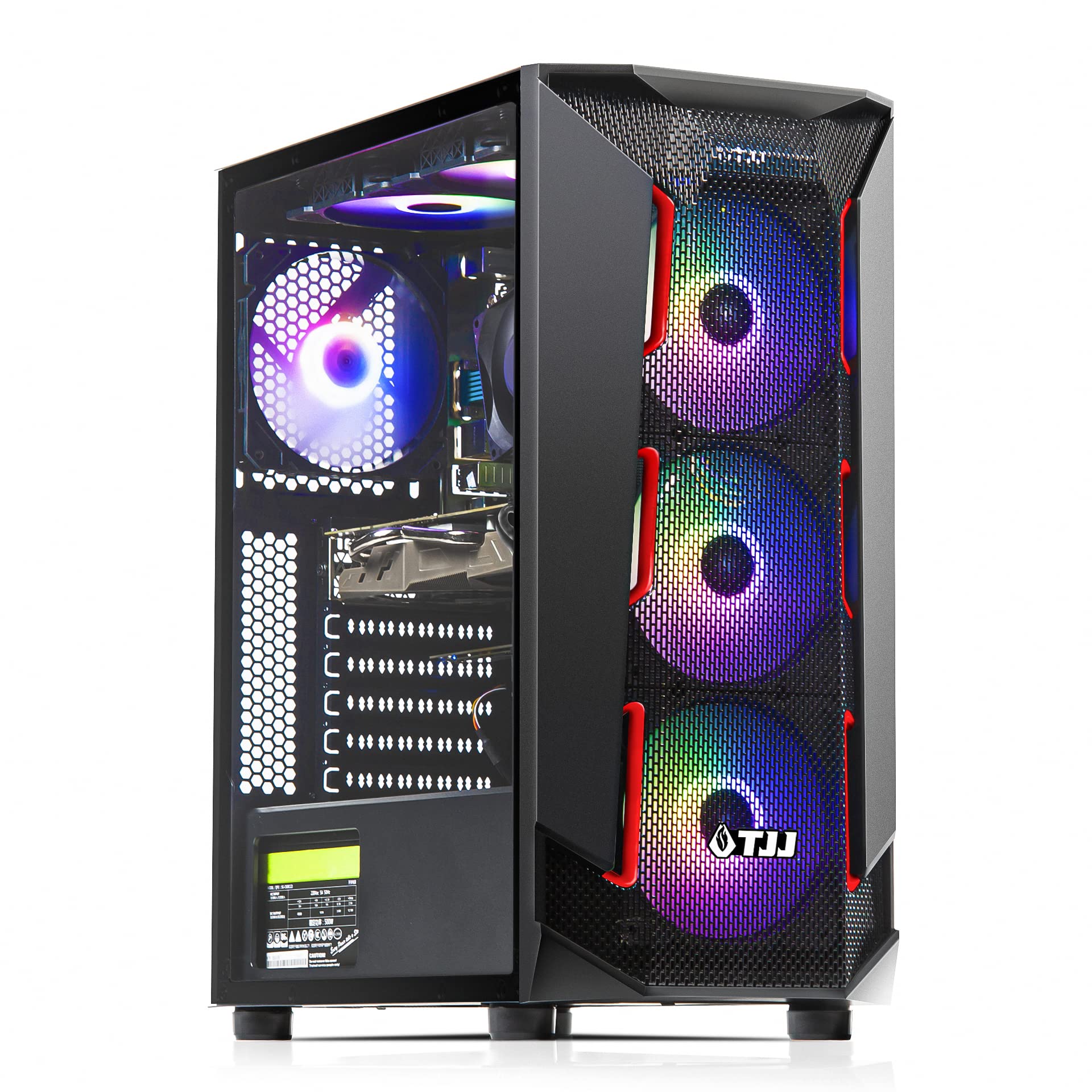 TJJ Snake Gaming PC Desktop - Intel Core i5-12400, GeForce RTX 3060 12GB, 16GB DDR4 3200 with RGB, 1TB NVMe M.2 SSD, Built-in WiFi 6, VR Ready, Keyboard & Mouse Combo, Win 10 Home