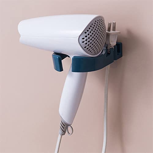 MAJHER Dryer Stand, Dryer Holder Shelf Storage Wall Mounted Hairdryer Rack Organizer ABS Bathroom Fixture Hardware Home Accessories