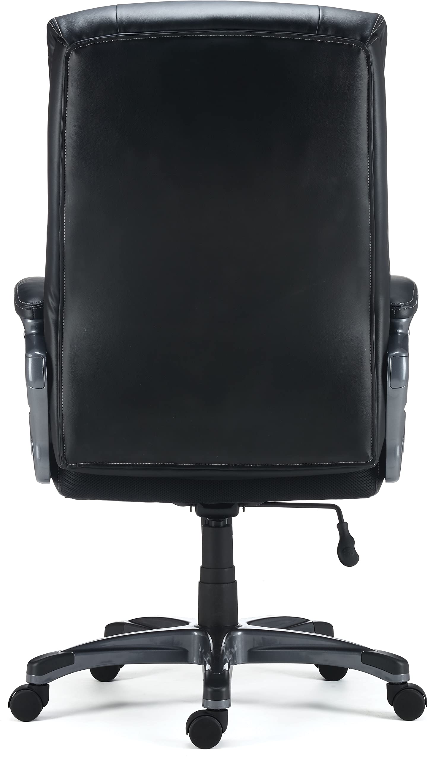 MyOfficeInnovations 24328570 Bonded Leather Big & Tall Managers Chair, Black