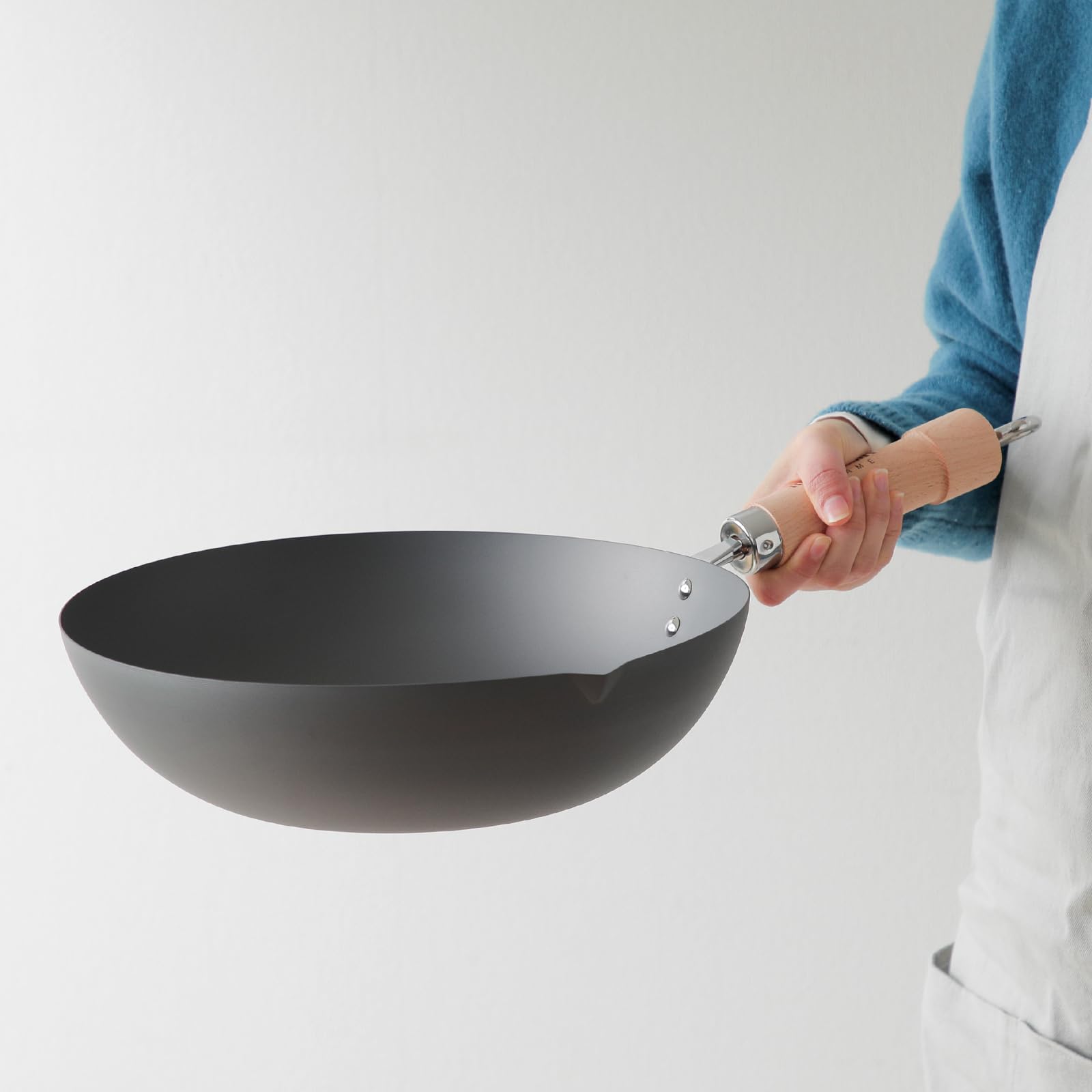 鐵兎堂 Iron Frying Pan Starter Set TETTODO KIWAME series Made in Japan (Wok pan 11.8 inches (30 cm))
