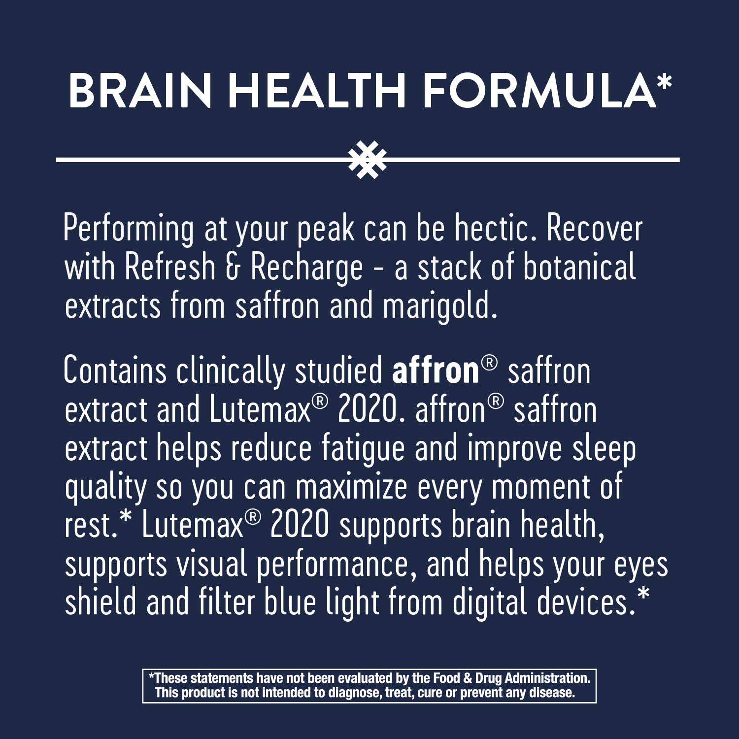Nature's Way Refresh & Recharge Nootropic, Supports Brain Health*, Improves Sleep Quality*, with Lutemax 2020, 40 Softgels