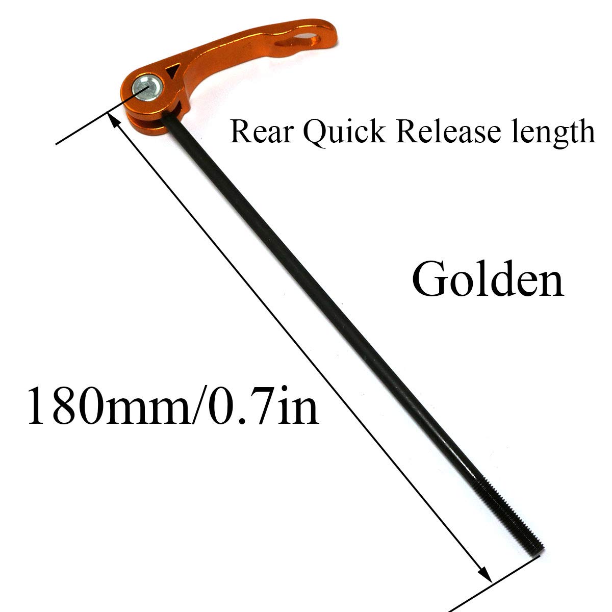 Pro Bamboo Kitchen Quick Release Wheel Front and Rear Axle Hollow Shaft Kit Golden Front and Rear Skewers Quick Release Clip Bolt Lever for Road Mountain Bicycle MTB