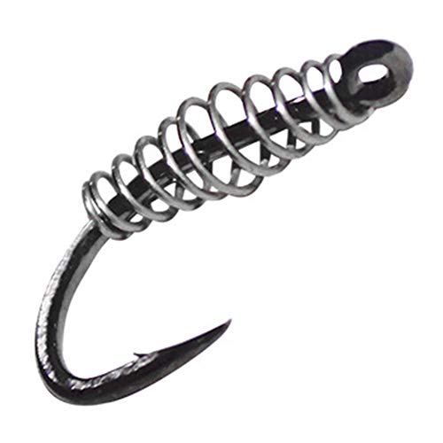 mogen886 10Pcs Sharpened Fishhook Carbon Steel Fishing Hooks Fish Tackle Tool for Fishing Outdoor 4#