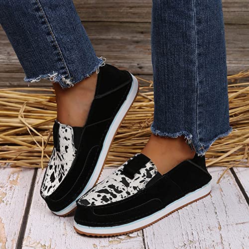 Single Round Comfortable Toe Leopard Casual Flat Women Shoes Print Breathable Slip On Women's All Swim Shoes