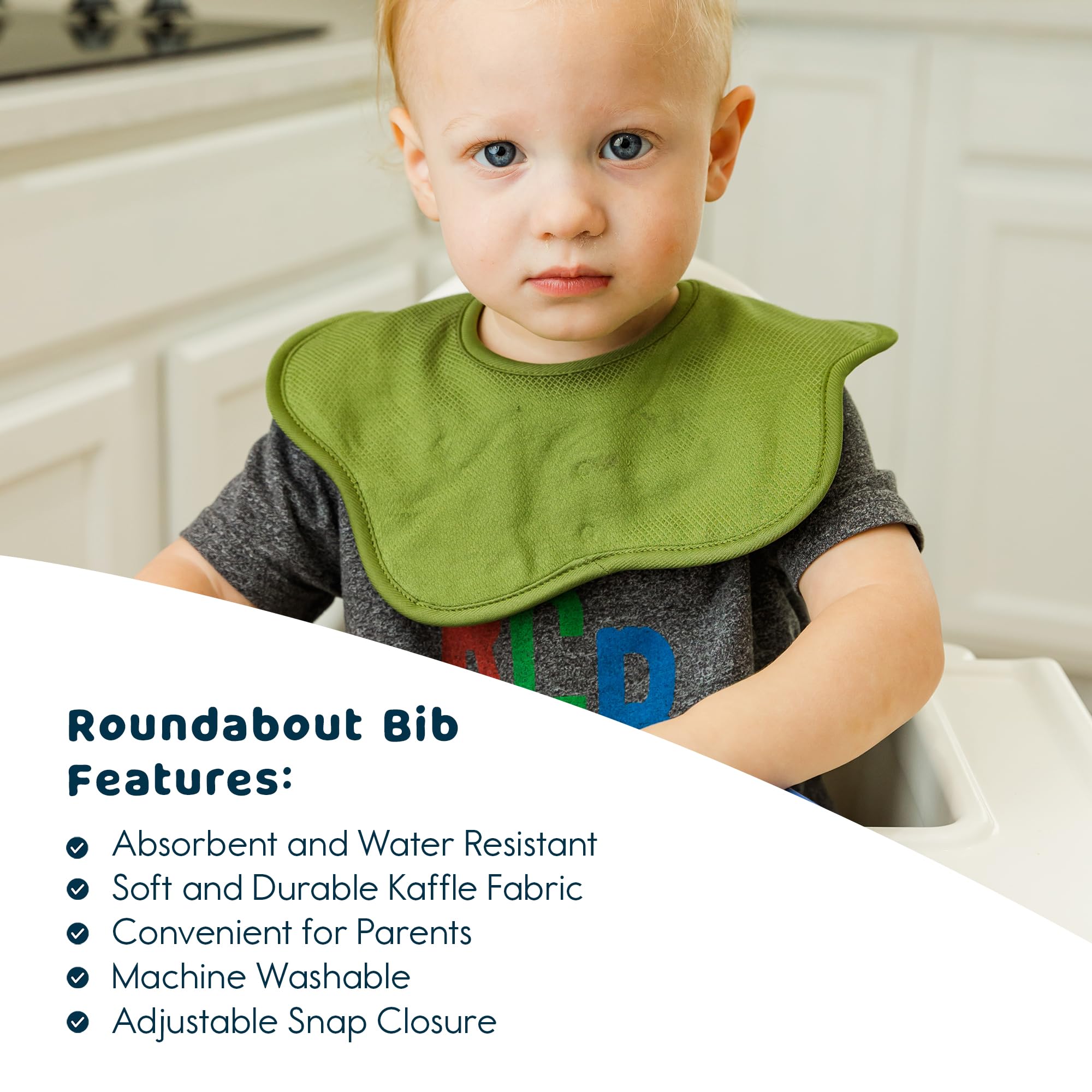 Tiny Twinkle Roundabout Drool Bibs 3 Pack - 360 Rotating Waterproof and Absorbent Teething Baby Bibs (Blush Set 3-Pack)