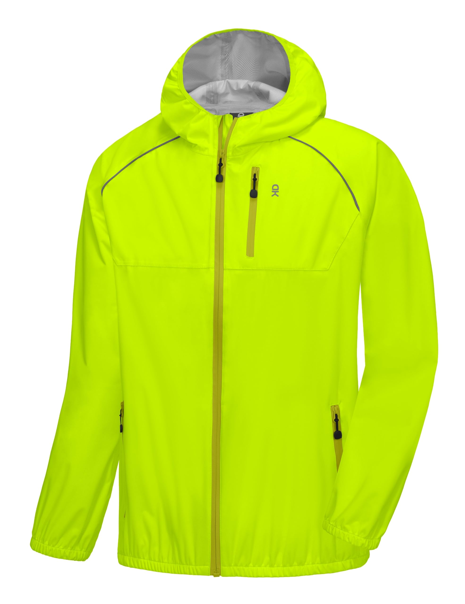 Little Donkey Andy Men's Cycling Stretch Rain Jacket with Hood, Windproof and Waterproof, Ultralight Golf Windbreaker,Packable Size XL