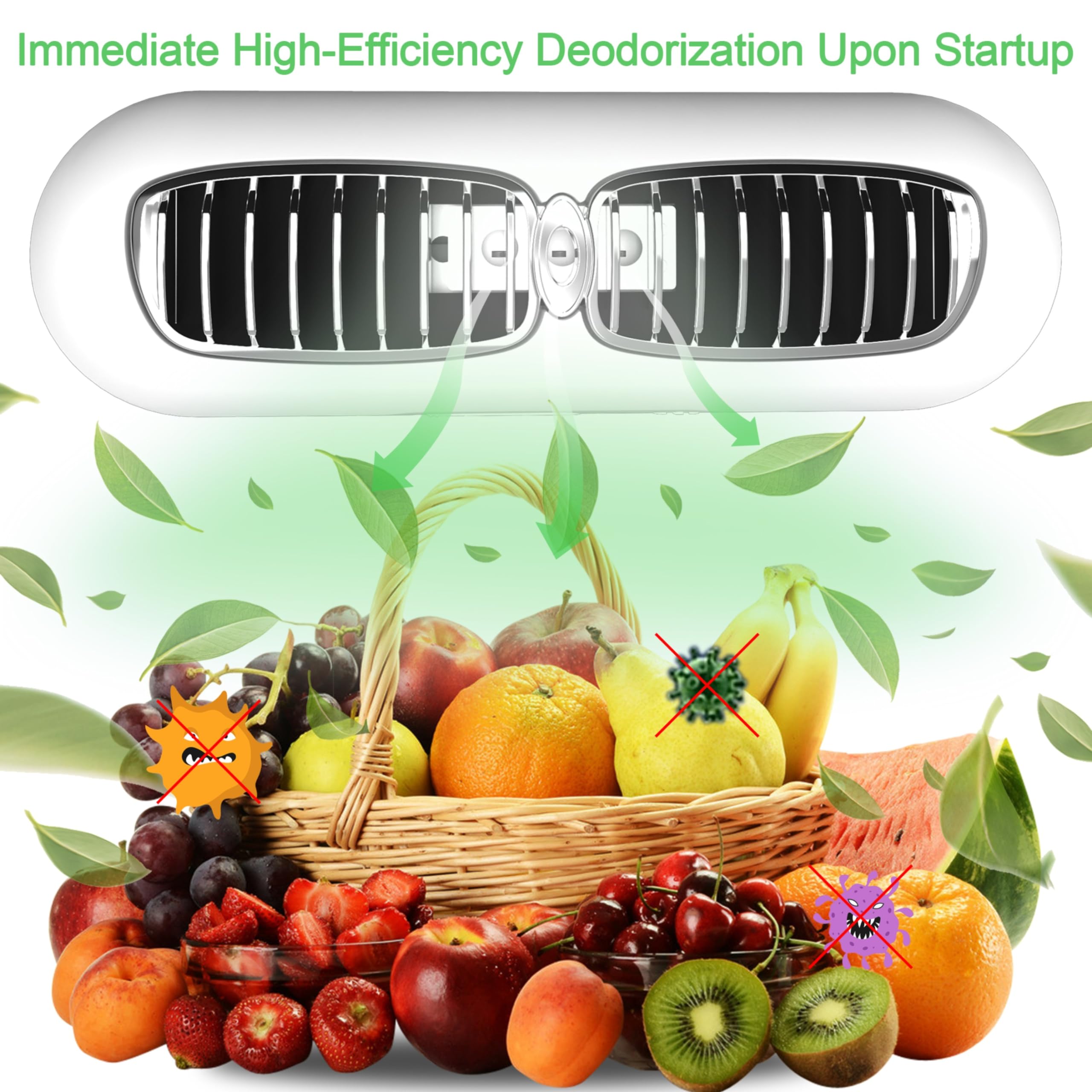 Tinyimi Refrigerator Air Purifier Odor Remover Freshener Good for Fridge Shoe Cabinet Closet Odor Eliminator (Silver)