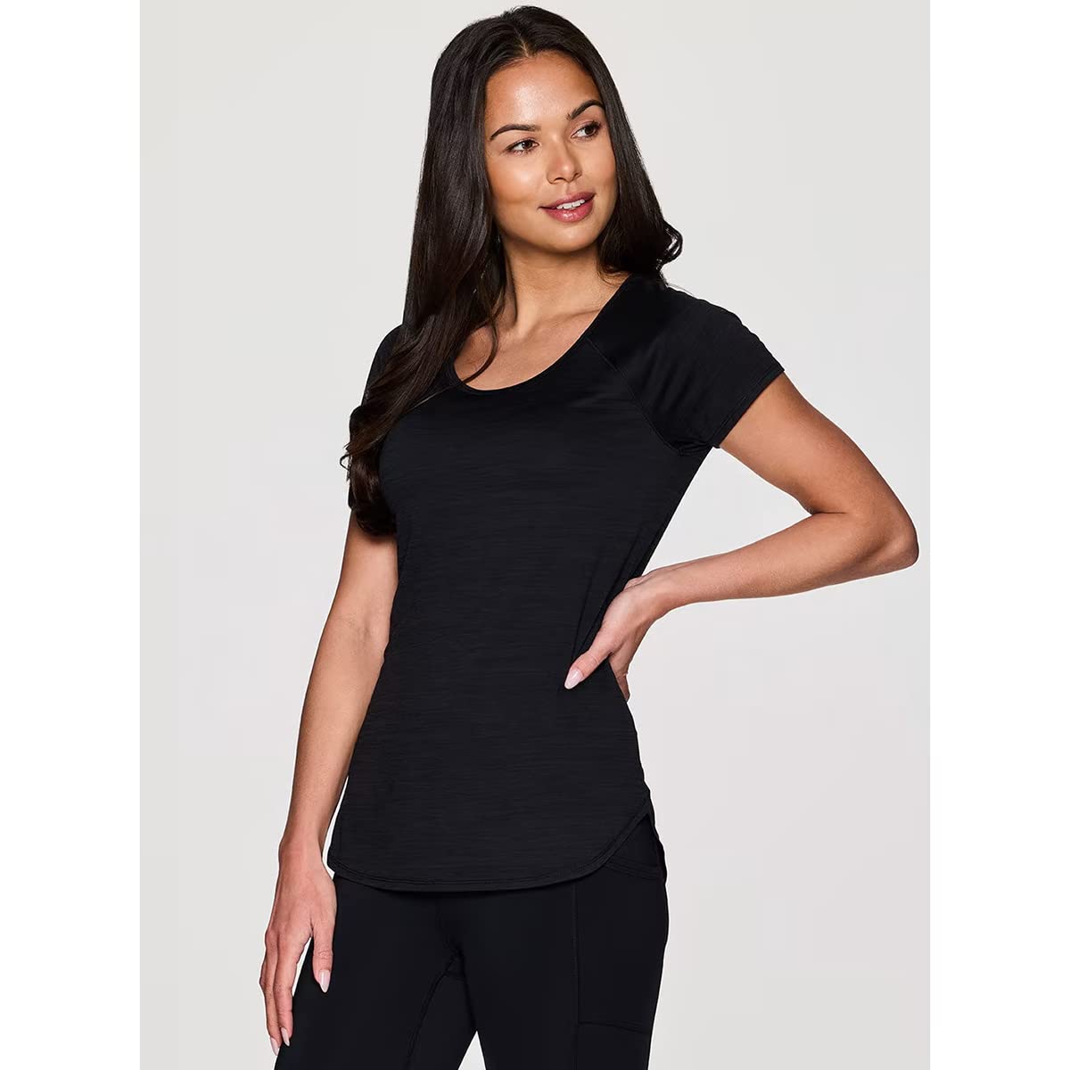 RBX Active Women's Super Soft Short Sleeve Gym Running T-Shirt Heathered Berry M