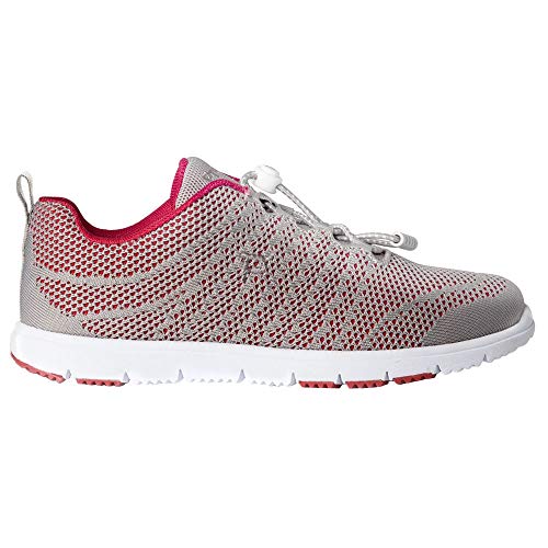 Propét Womens Travel Walker Evo Sneaker, Grey/Crimson,7 XX-Wide