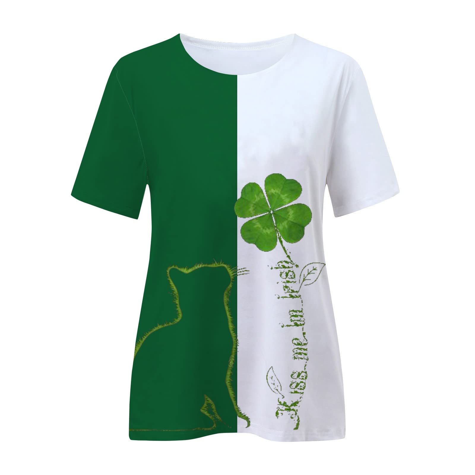SHOHOTOP St Patricks Day Shirts Irish Shamrock Tie Dye Happy Go Lucky Gift T-Shirt