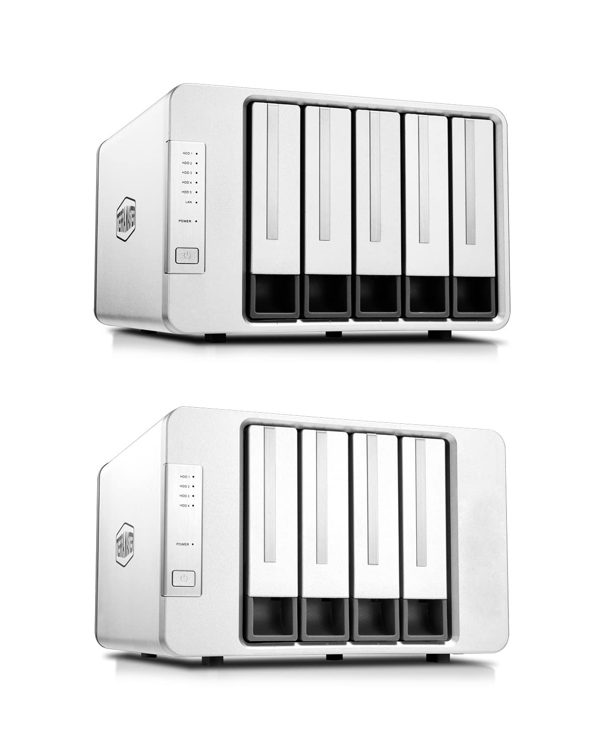 TERRAMASTER F5-221 NAS 2GB Dual Core & D4-300 USB3.1 Enclosure RAID Storage External HDD Dock 4Bay, Expand The Capacity of Network Attached Storage NAS Server