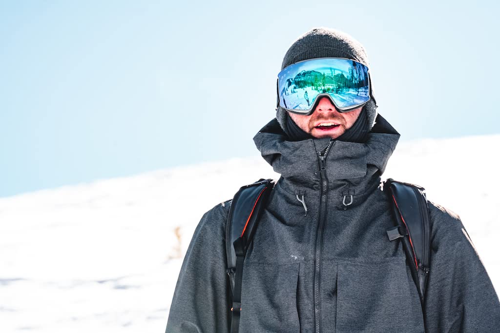 Optic Nerve - 2022 Premium & Affordable Goggles, Wolf Creek Edition with Shiny White Frame/Blue Zaio Mirror/Yellow Lens