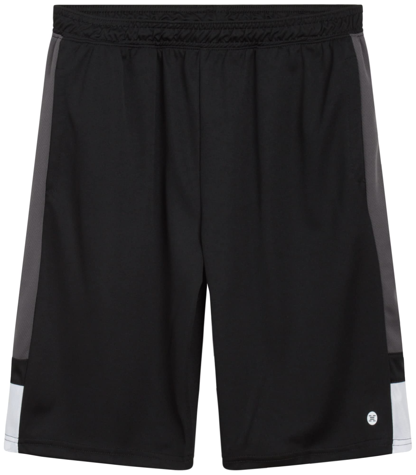 RBX Boys' Athletic Shorts - 2 Pack Breathable Poly Fleece Performance Shorts with Pockets - Active Shorts for Boys, Size 8, Black/Castle Rock