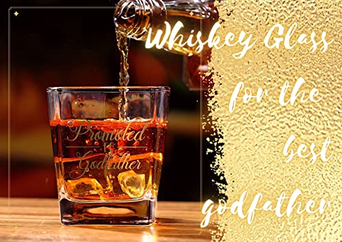 Onebttl Godparent Proposal Gift Set, 17oz Wine Glass & 8.5oz Whiskey Glass Set, Godmother and Godfather Gift, Ideal for Godparent Birthday, Proposal, Baptism