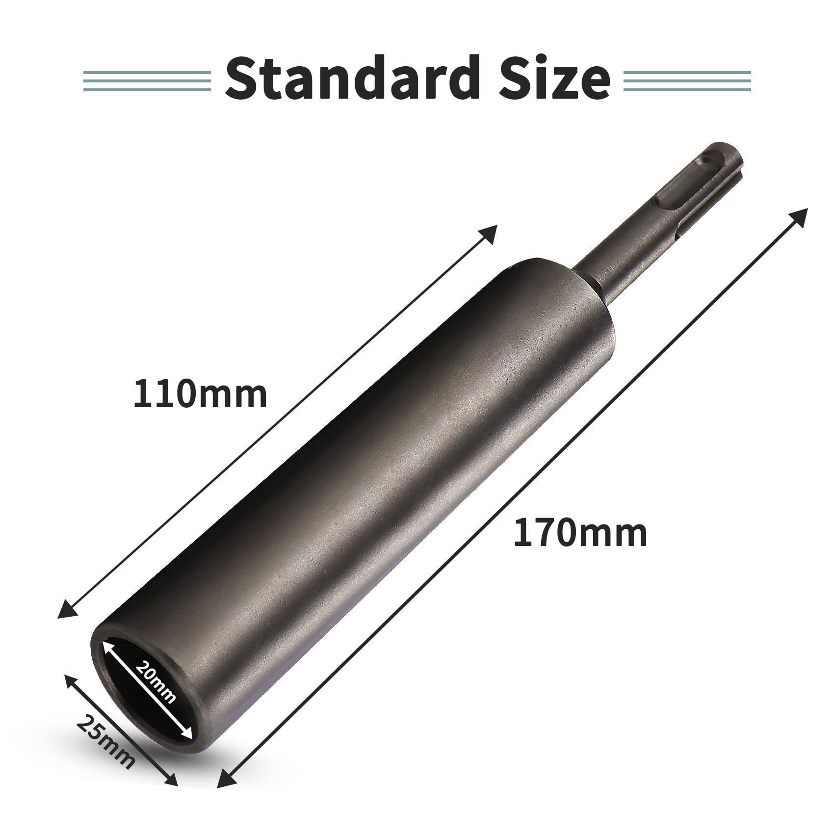 SDS Plus Ground Rod Driver Compatible with Hilti/DeWalt/Bosch/Hitachi/Makita/Milwaukee SDS Plus Hammer Drills for 5/8" & 3/4" Grounding Rods (NOT Work with SDS MAX Hammer Drill)