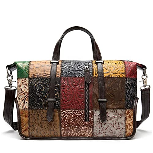 SAWQF Leather Handbag Women's Large Capacity Messenger Bag Women's Multicolor Shoulder Bag