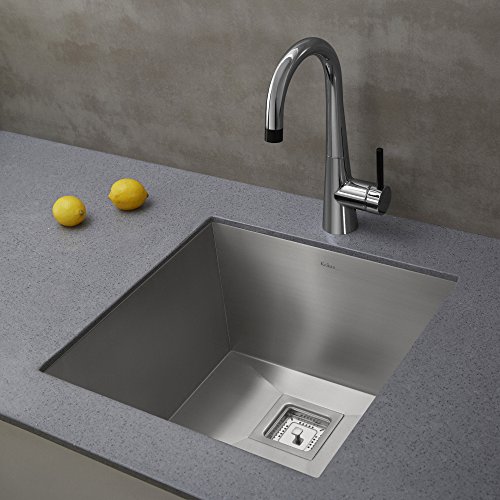 KRAUS Pax 18 1/2-inch 18 Gauge Undermount Single Bowl Stainless Steel Kitchen Sink, KHU19