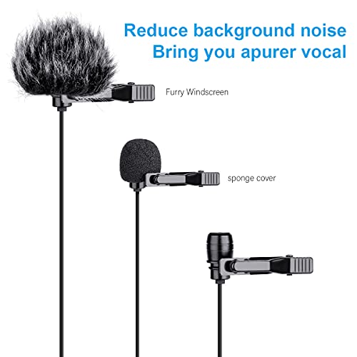 MICMOV Lavalier Microphone VD-s1 - Lapel Microphone with 3.5mm to Type-C Headphone Jack Adapter, Windshield Foam, Windscreen and Storage Case, Perfect for Camera, DSLR, iPhone, Android, Smartphones
