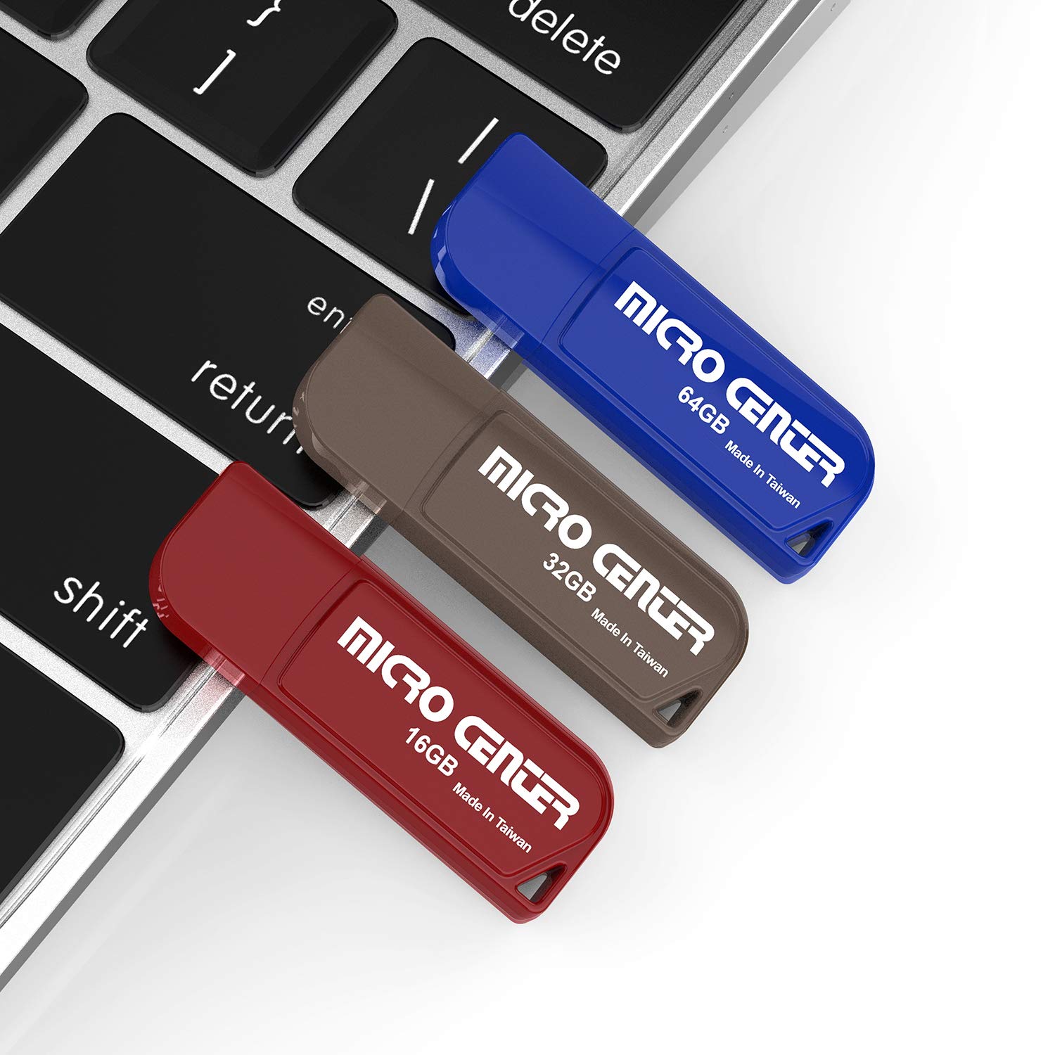 Micro Center 32GB USB 2.0 Flash Drive USB Stick External Data Storage Mini Thumb Drive with Keychain Hole(32GB, Brown)