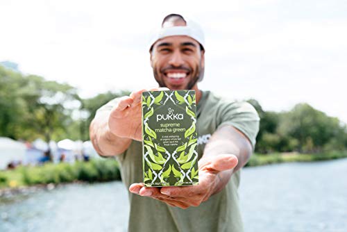 Pukka Supreme Matcha Green, Organic Herbal Green Tea with Oothu, Sencha & Suio Gang, 20 Count (Pack of 3)