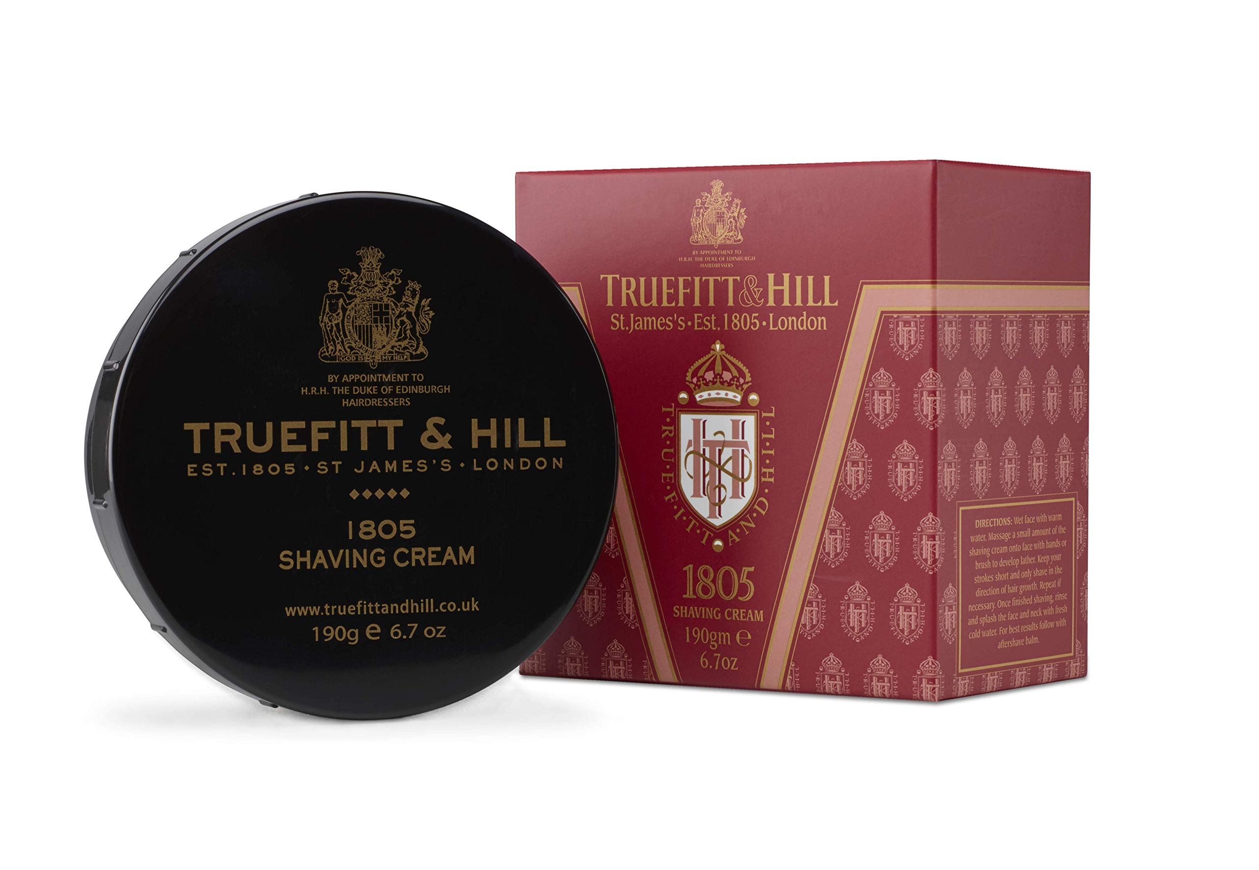 Truefitt & Hill 1805 Shaving Set: 1.98 Fl. Oz. Pre-Shave Oil + 3.38 Fl. Oz. 1805 Aftershave Balm + 1805 Shaving Cream Bowl