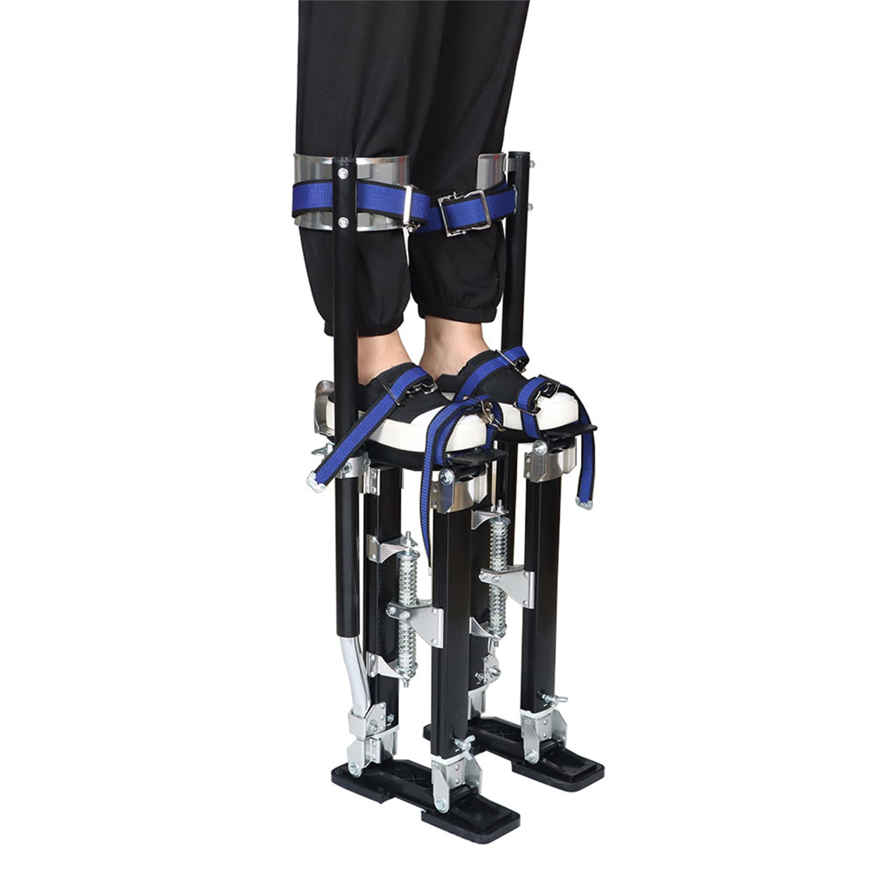 marddpair Drywall Stilts 24-40 inch Grade Adjustable Auminum Tool Stilt for Painting or Cleaning - Silver