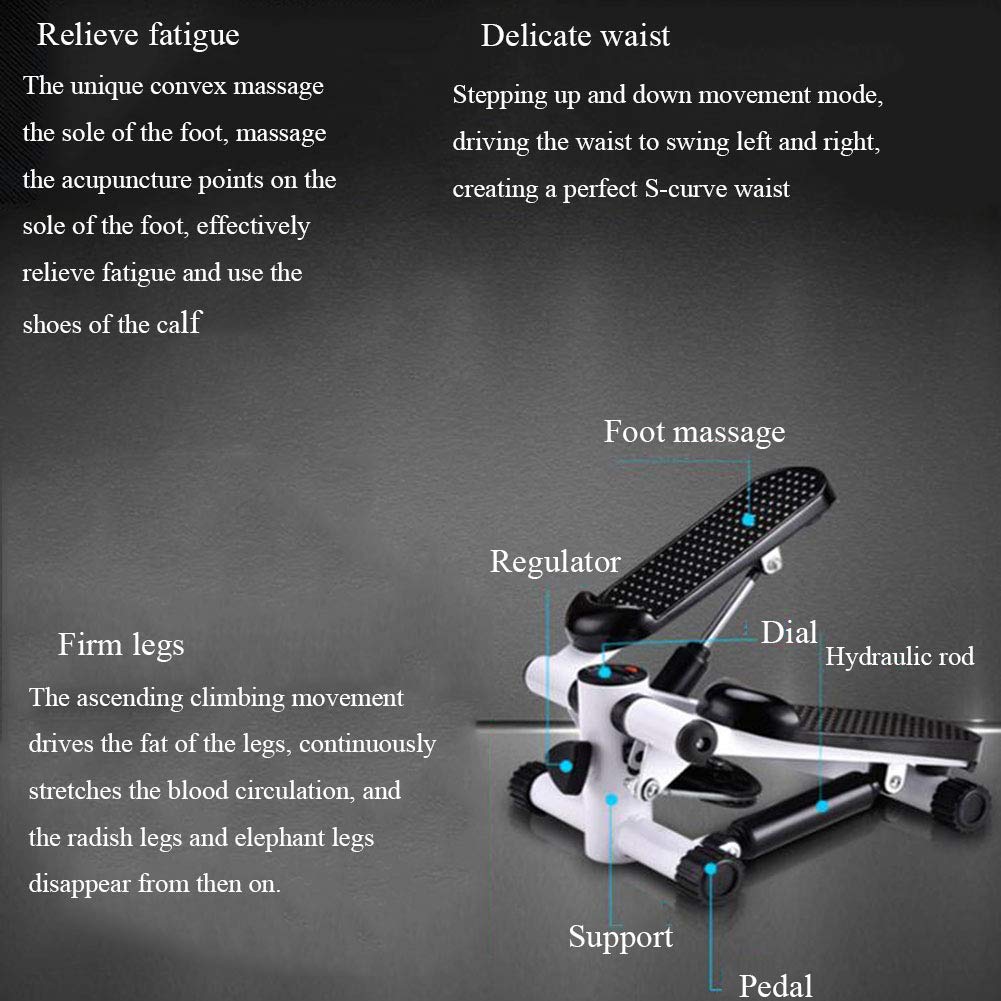 Step Box Exercise Equipment, Stepper Adjustable Resistance and LCD Display Exercise Peddler for Home Office Workout,A (A)