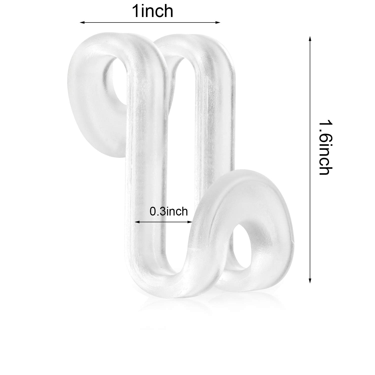 Mlici Hanger Hooks Space Saving, 70 Pack Clothes Hanger Connector Hooks, Transparent Stackable Clothes Hangers with Hooks for Closet Organizer (Clear)
