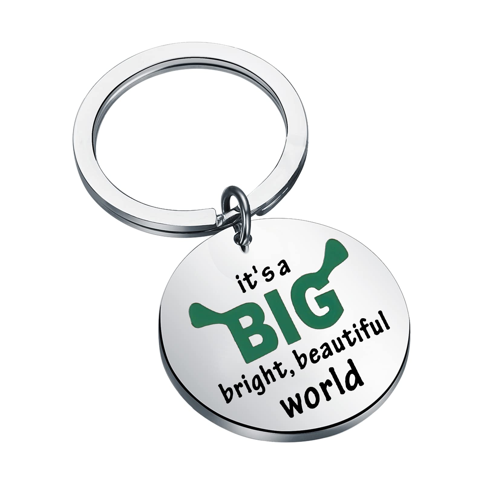 MAOFAED Musical Inspired Gift It’s A Big Bright Beautiful World Keychain Musical Theatre Gift Actor Actress Gift (a big bright)