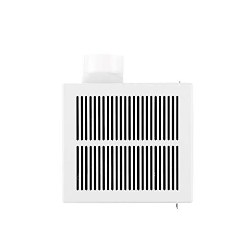 Tech Drive Bathroom fan 50 CFM, 1.0Sone DC Motor with No Attic access Needed Installation,Very Quiet Ventilation and Exhaust Fan, Ceiling Mounted Fan, White