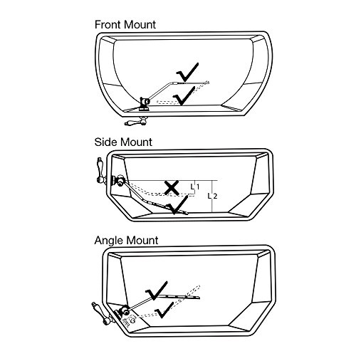 Toilet Handle Replacement Flush Lever - by LDR Global, Repair Replace Tank Flush Handles with Matching Bath Decor Parts, Universal Mount Fits Front Side and Angle Mounts