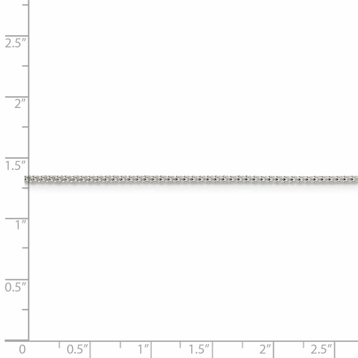 Sterling Silver 1.6mm Corona Chain - Length 20"