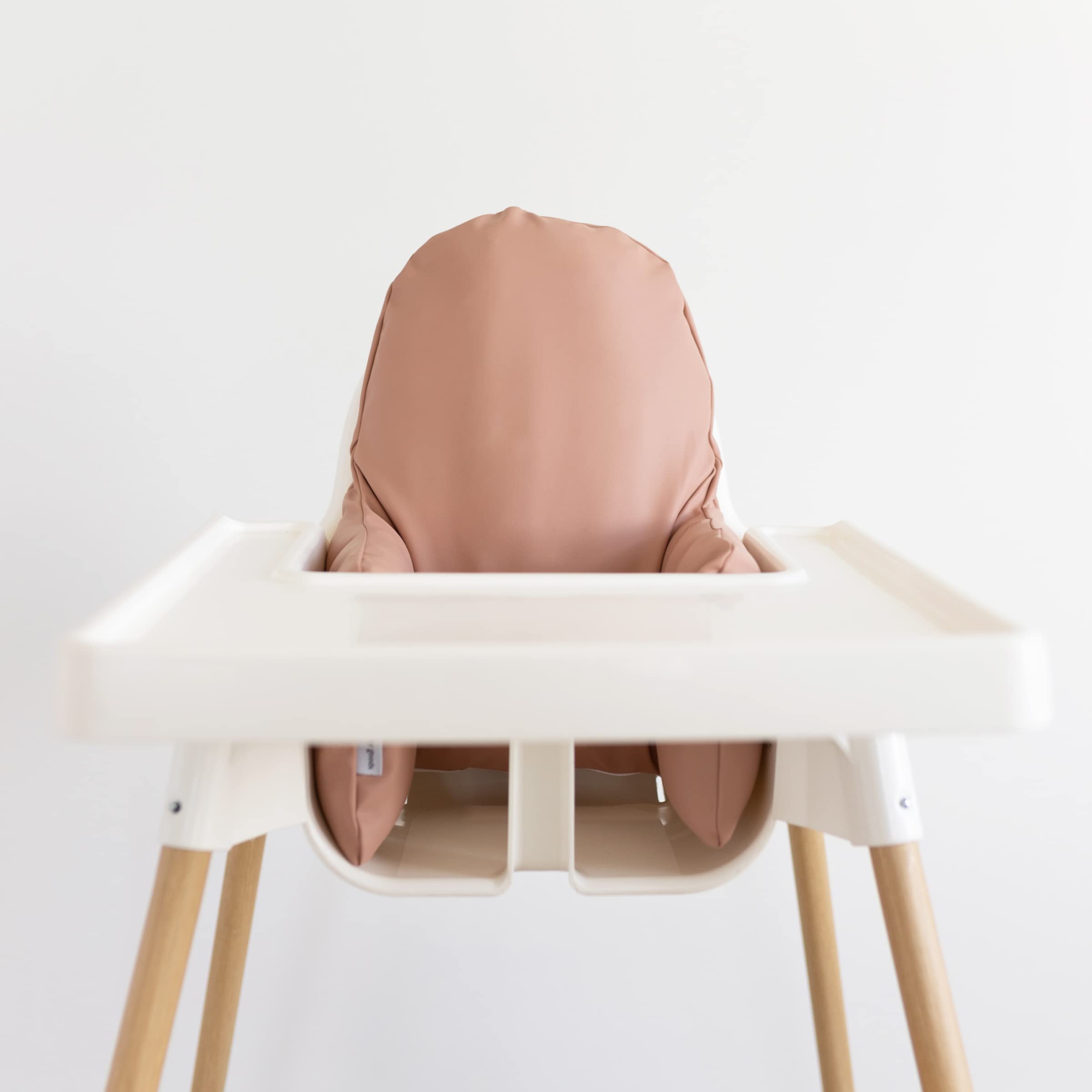Yeah Baby Goods WIPEABLE Vegan Leather Cushion Cover Compatible for The IKEA ANTILOP Highchair (Terracotta-Cover and Cushion Insert)