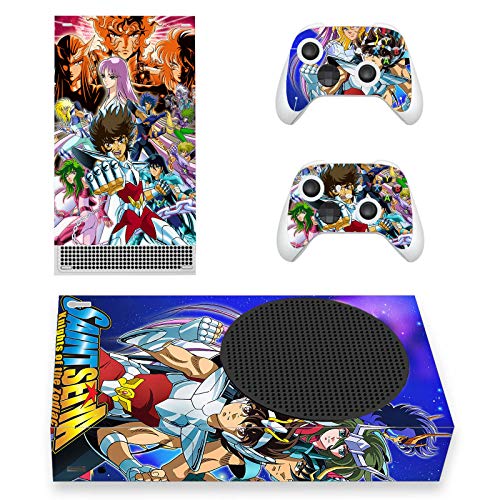 The Gold Armor Anime Game Console Series S Console and Controller Skin Set, Skin Wrap Decal Kit