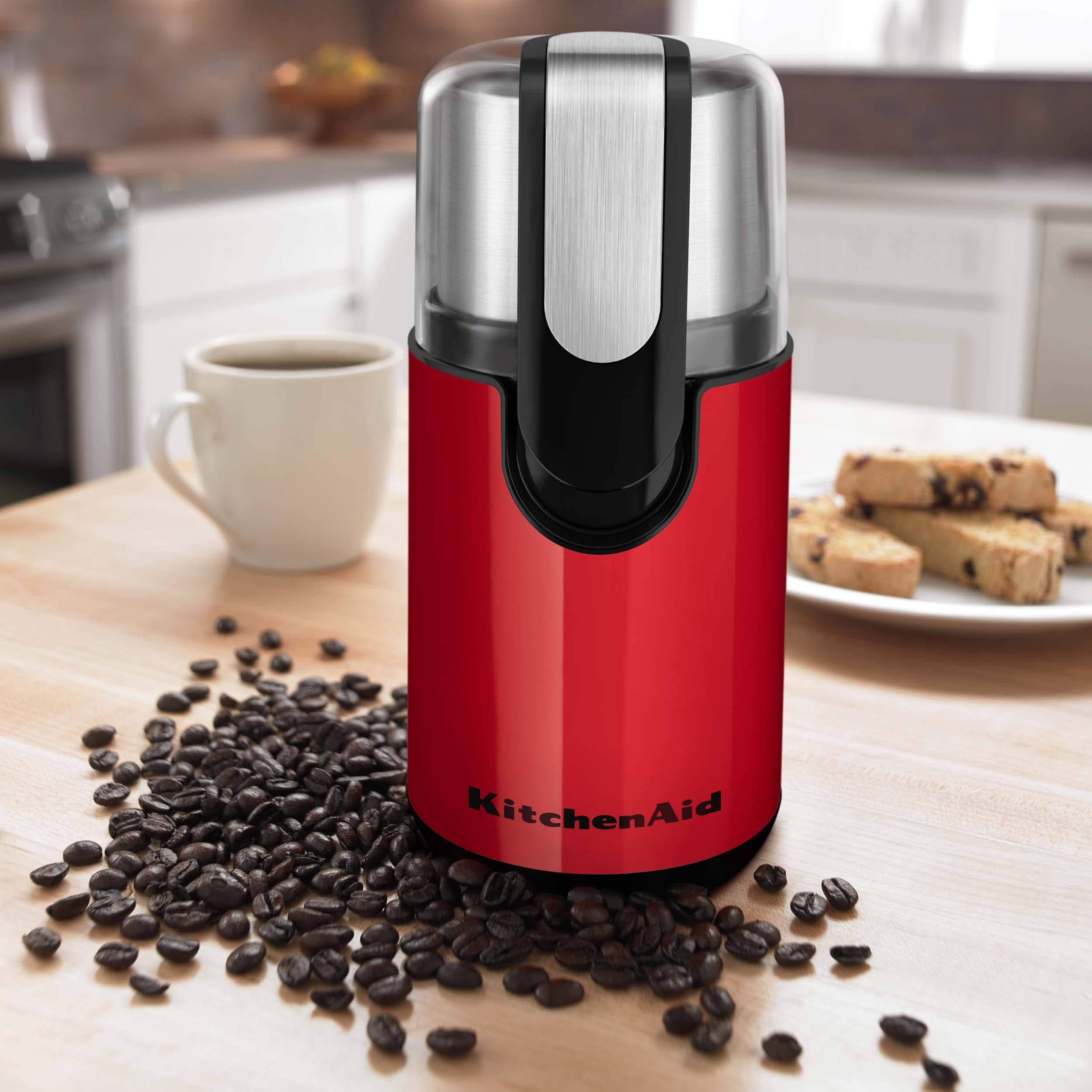 KitchenAid 5 Cup Food Chopper + Blade Coffee Grinder Bundle | Empire Red