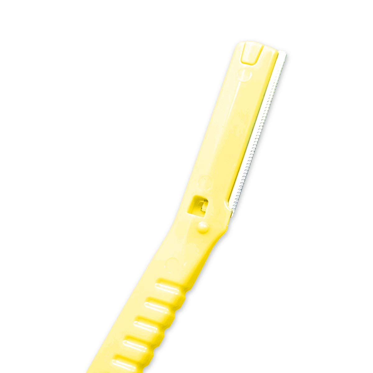 Multipurpose Facial Razor & Eyebrow Shaper With Fitted Cover/Straight Blade Style/Green Yellow Pink 3 Pack