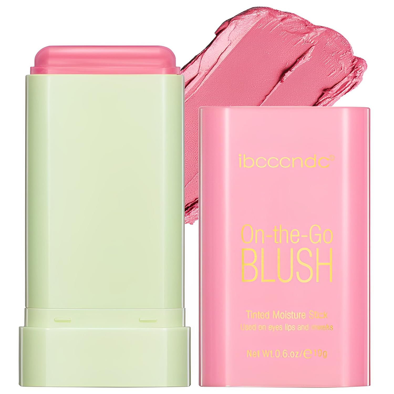 Multipurpose Makeup Blush Stick, Beauty Solid Moisture Stick, Waterproof Natural Nude Makeup, Shadow Lips And Blush Waterproof Creamy Makeup, Easy To Apply (Shy Powder)