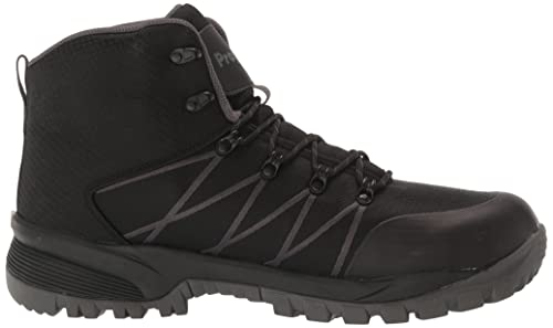Propét Men's Traverse Waterproof Hiking Boots, Black/Grey, 9 Wide US