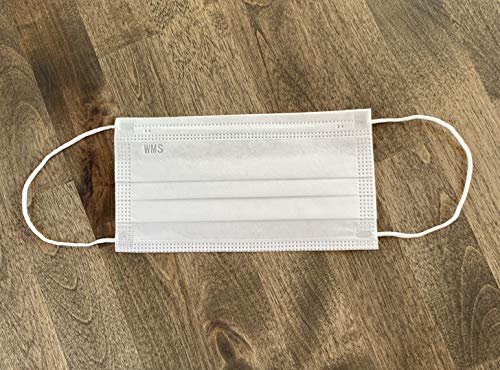 WMS 4-Layer Face Masks, Wisconsin Medical Supplies, MADE IN USA, 1 Pack (50 Masks) White