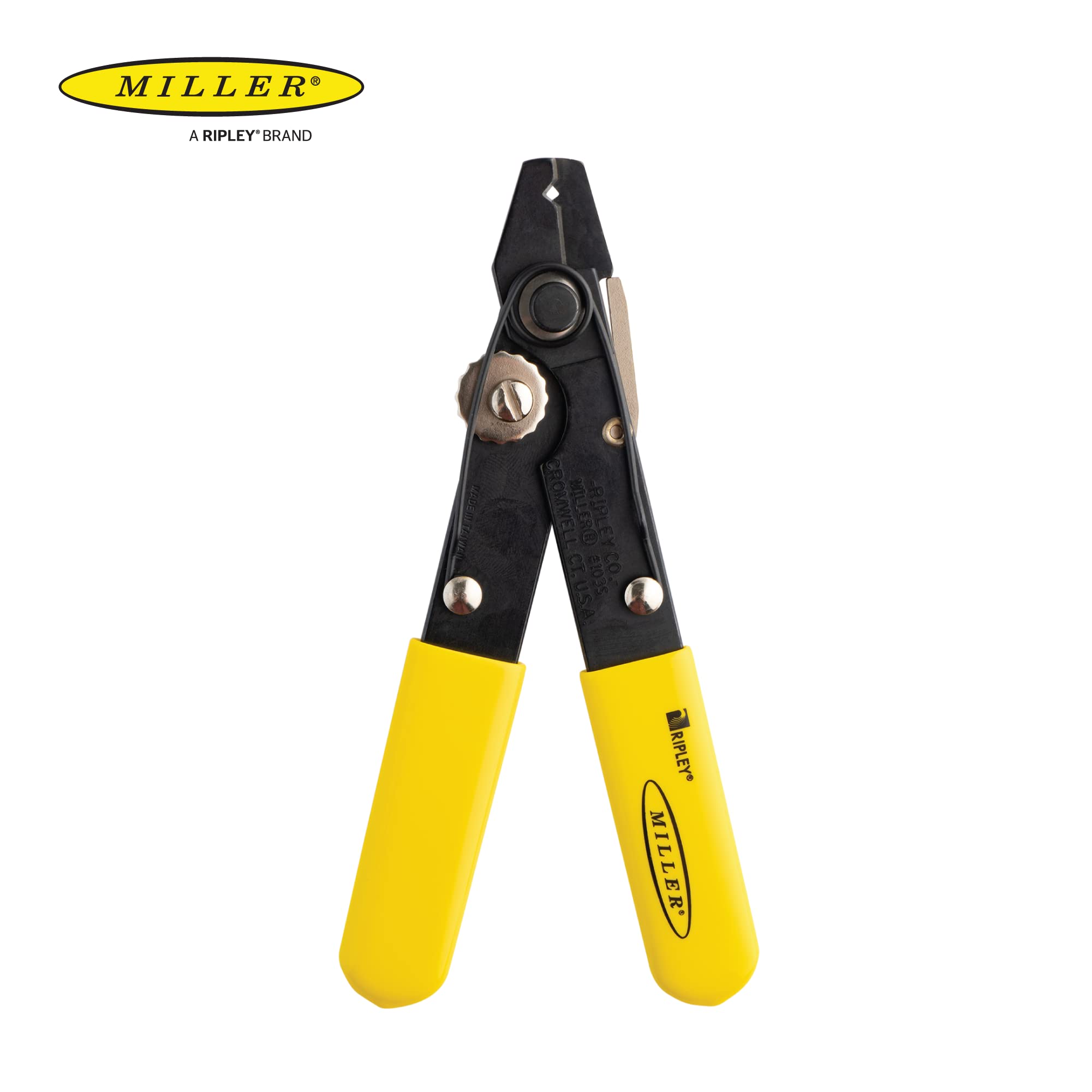 Miller 103-S Wire Stripper and Cutter, Wire Stripping Tool, Cable Cutting Tool, Professional Stripper and Cutter for Technicians