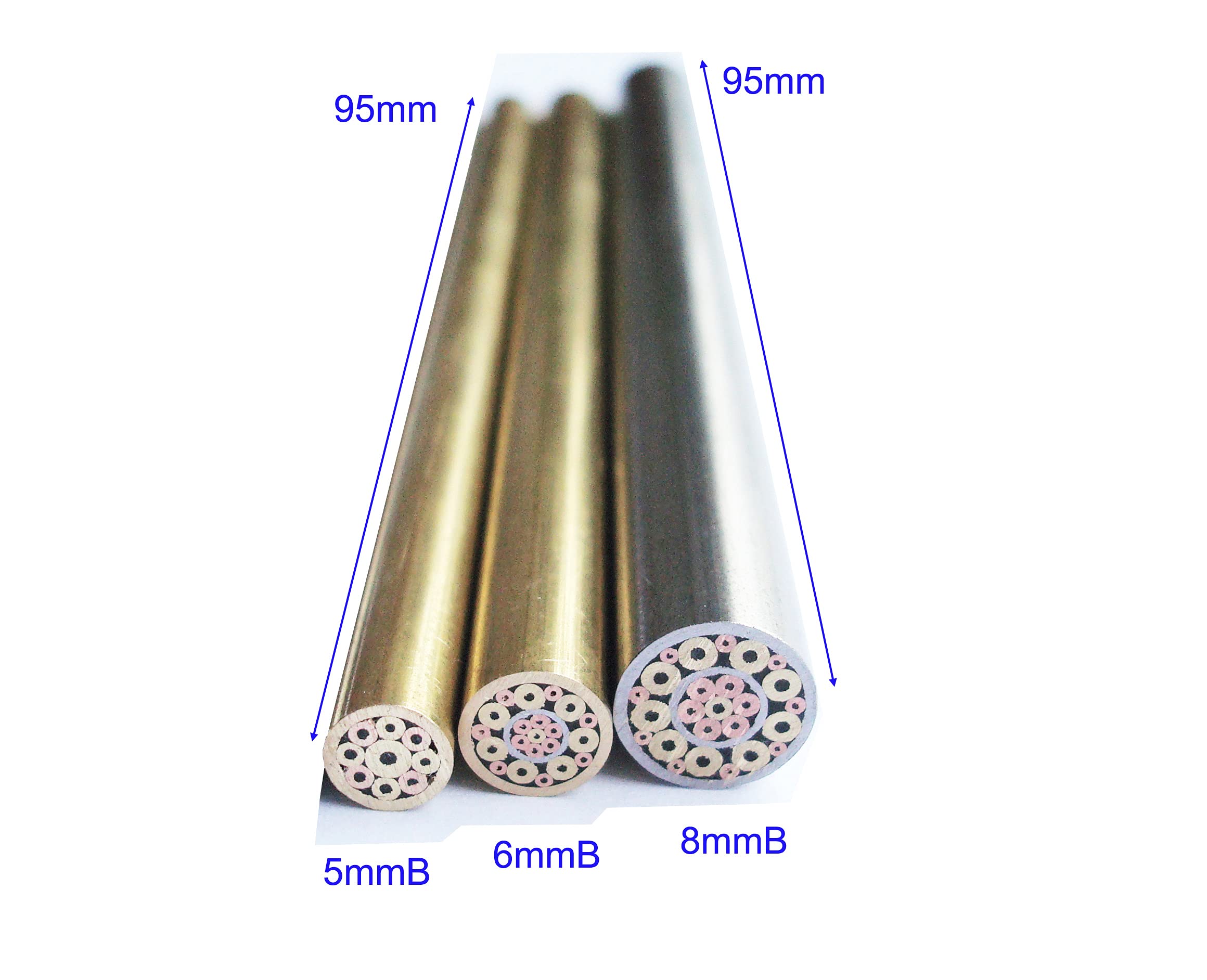 NC HAISDA Mosaic Pins for Knife Handle Custom Knives Blank Scales Grips Blades EDC Pocket Hunting Folding Knives Pivot Pin 9 5cm B 8mm