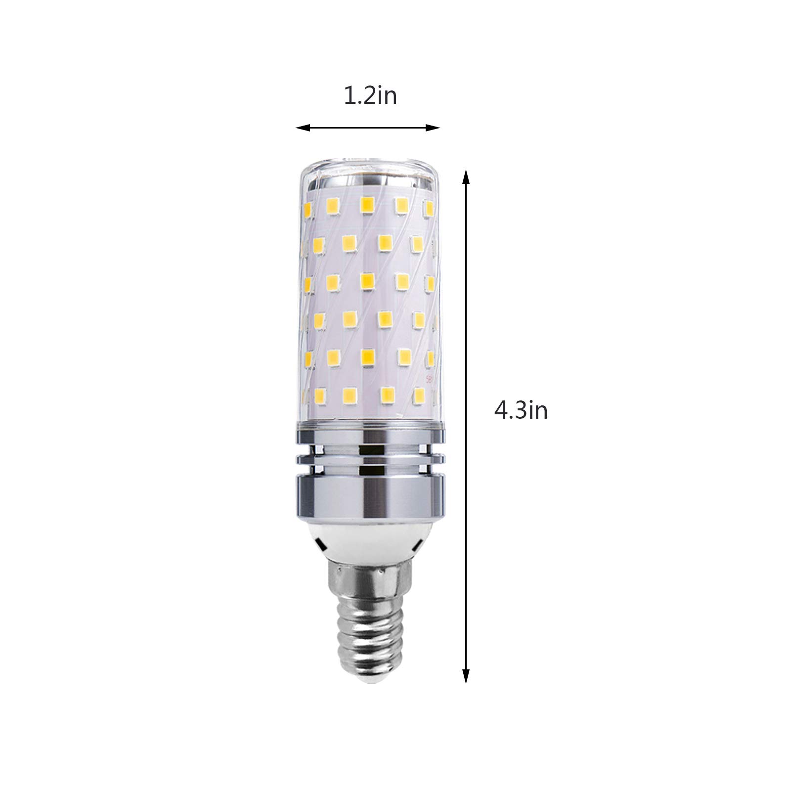 MaoTopCom E14 LED Corn Bulbs 4000K, 15W Europe Base Candelabra LED Light Bulbs, 150 Watt Equivalent Natural White 1500 Lumen Small Bright Light Bulbs for Home Lighting, Non-Dimmable, AC85-265V