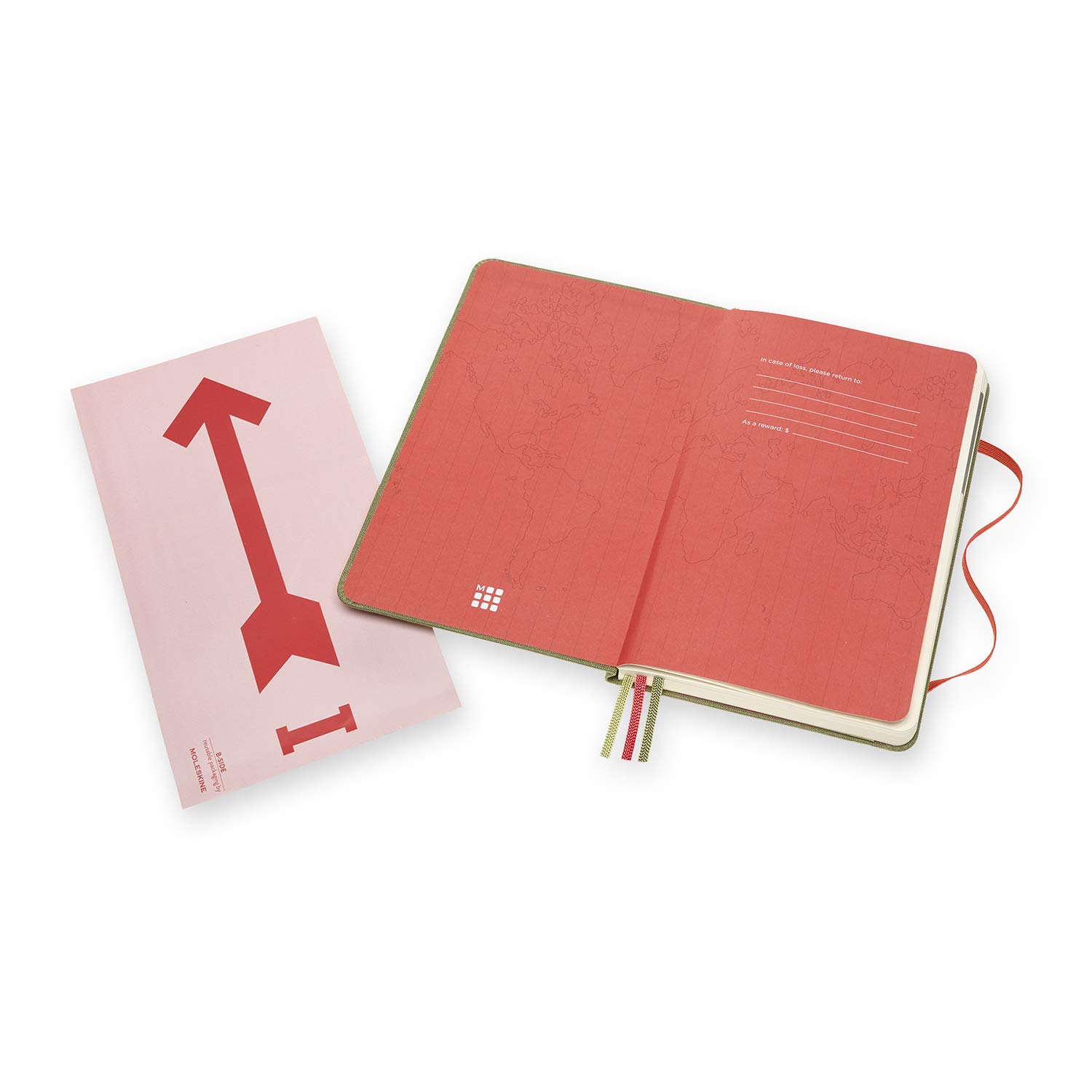 Moleskine Voyageur Notebook, Hard Cover, Medium (4.5" x 7") Elm Green, 208 Pages