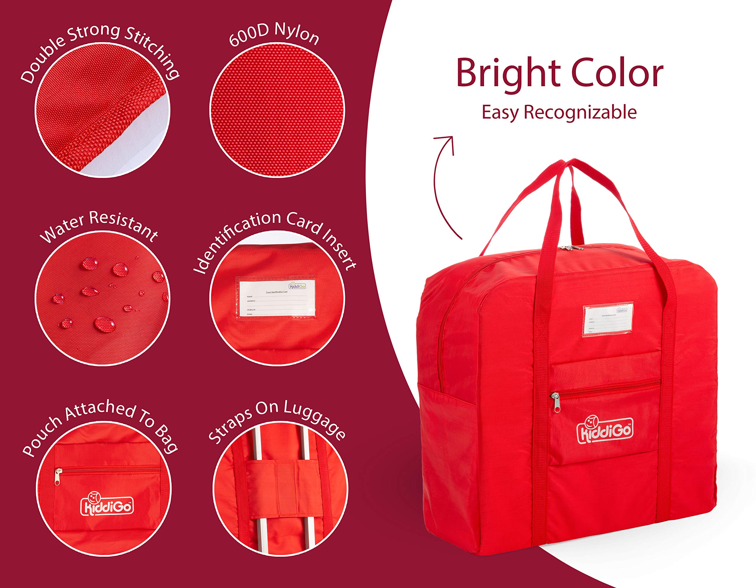 Kiddi Go Backless Booster Seat Bag (Red)