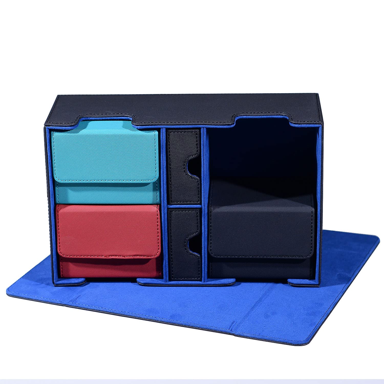 Scimi Commander's Forge Supreme Deck Box - Stores 500+ Sleeve-Protected Cards, Includes 2 Trays - The Ultimate Storage Solution for Magic: The Gathering/Pokemon/Yu-Gi-Oh! - Dual-Tone TCG Deck