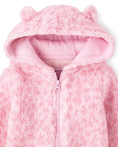 The Children's Place Baby Long Sleeve Bodysuit and Pants Set 3-Pack, Pink Leopard/White Bear, 12-18 Months