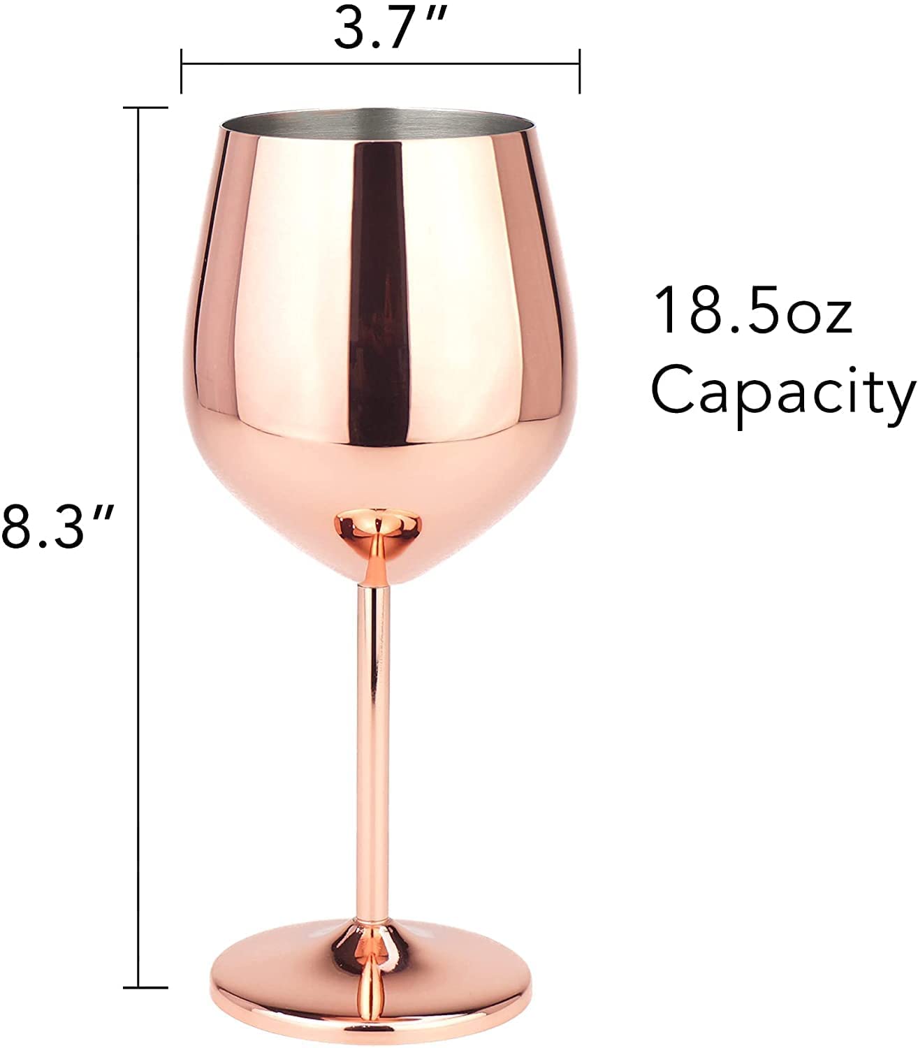 PG Bundle #1 - Moscow Mule Mugs (4pc) and Copper Stainless Steel Wine Glass (4pc)