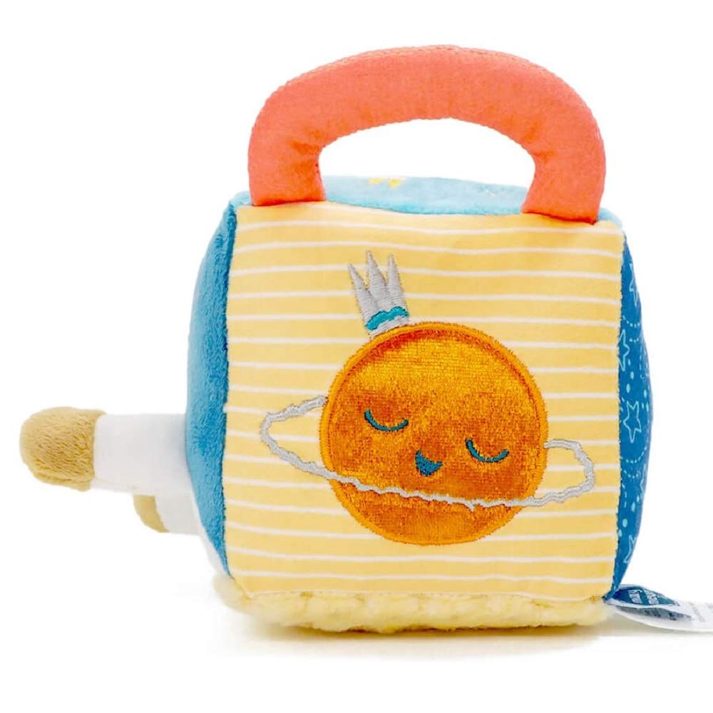 Mary Meyer Crinkle Teether Toy with Baby Paper and Squeaker, 6 x 6-Inches, Cosmo Crescent Moon
