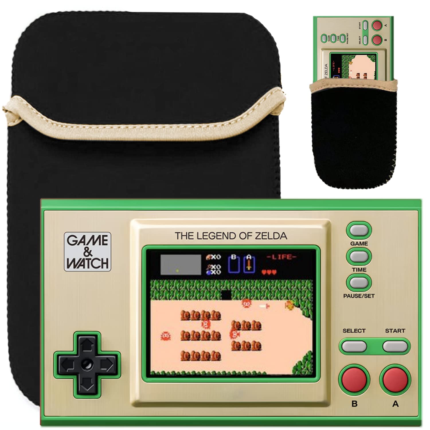 Orzly Protective case Designed for Nintendo Game and Watch (2021 Special Edition Model) - Colour matching for Legend of Zelda Reversible Sleeve Case